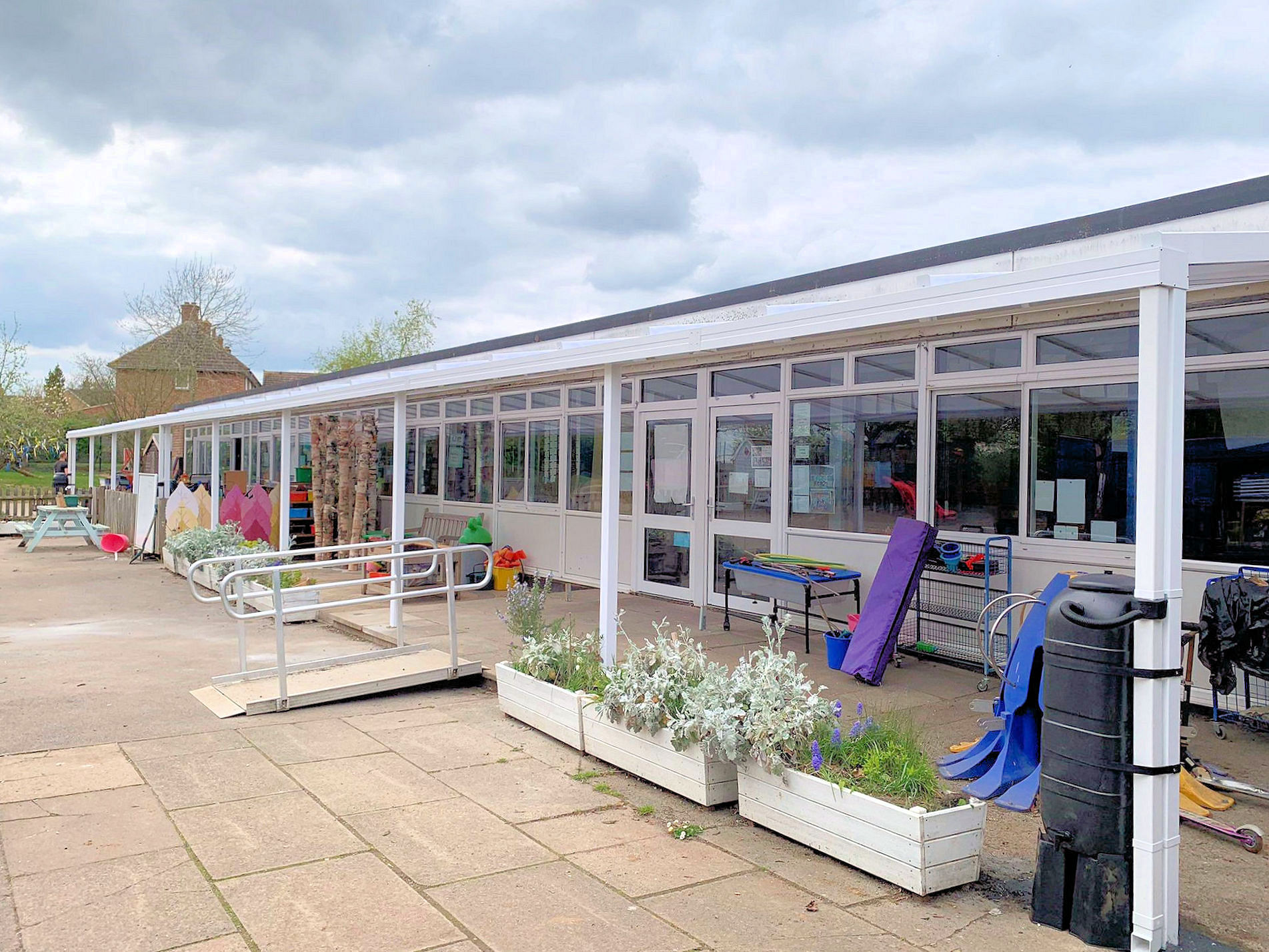 Codicote C of E Primary School | School Canopy | Wall Mounted Canopy ...