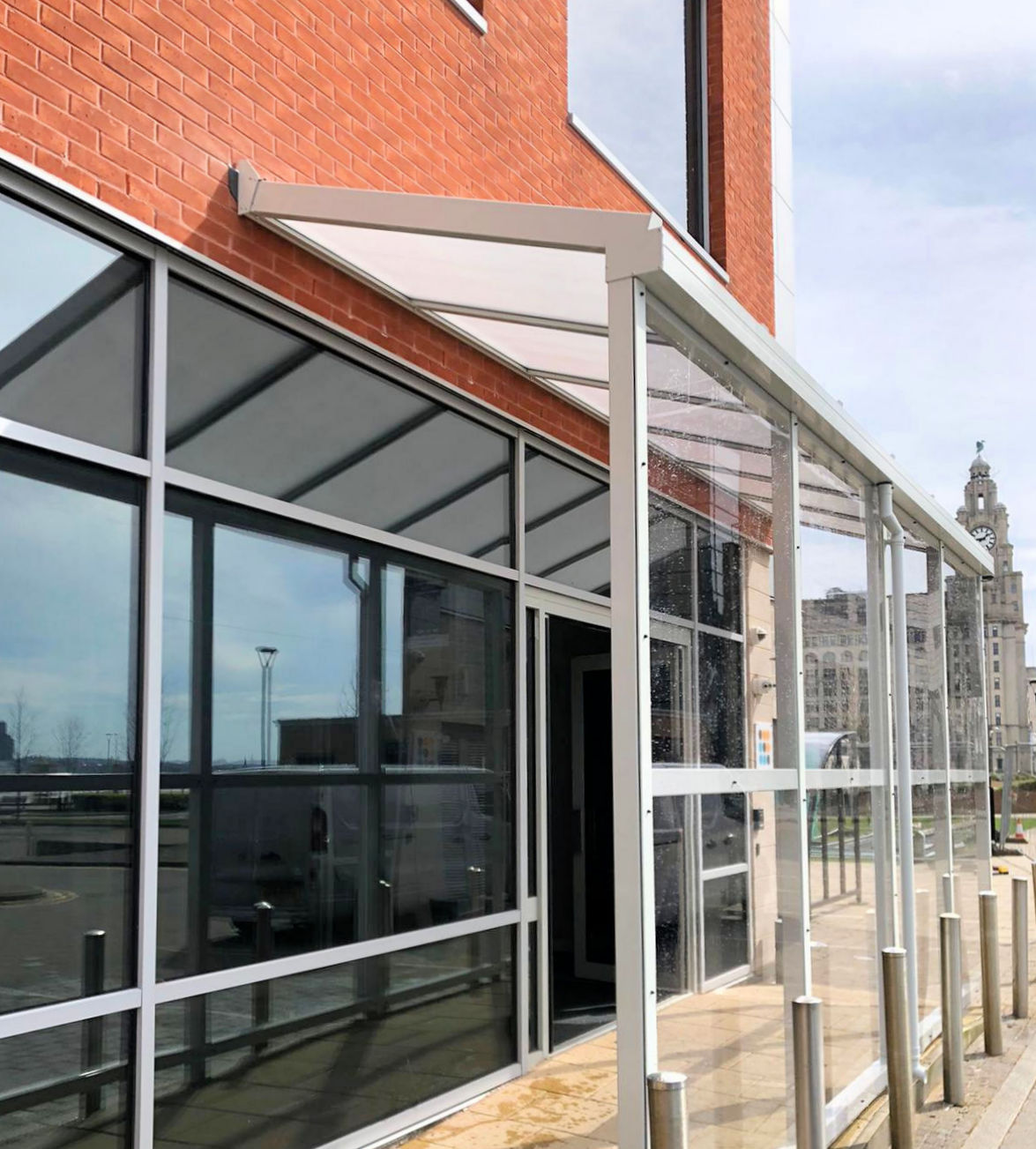 Commercial Site - Liverpool Waterfront | Wall Mounted Entrance Canopy ...