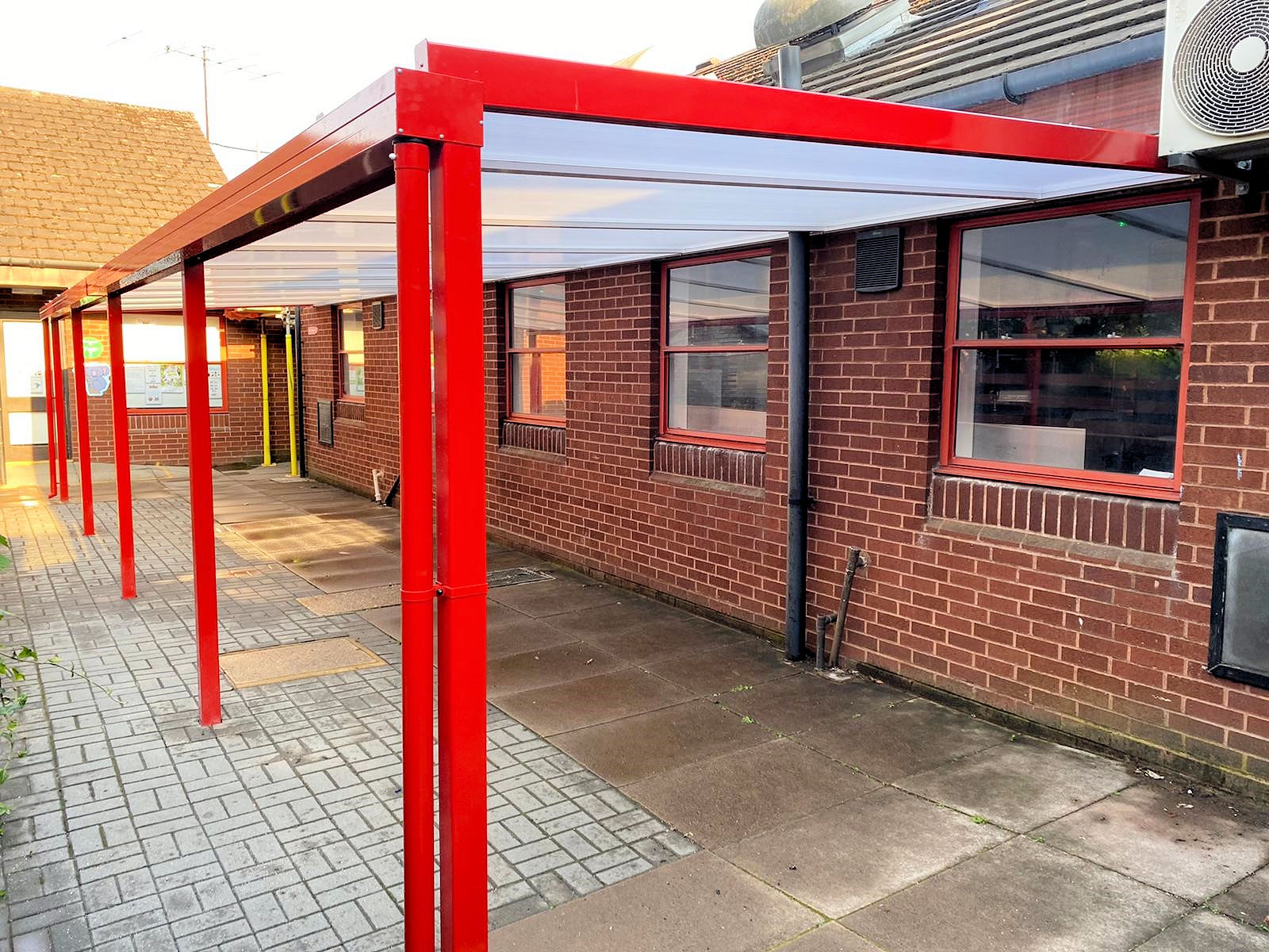 Dallow Primary School | Wall Mounted Canopy | School Canopy - Able ...