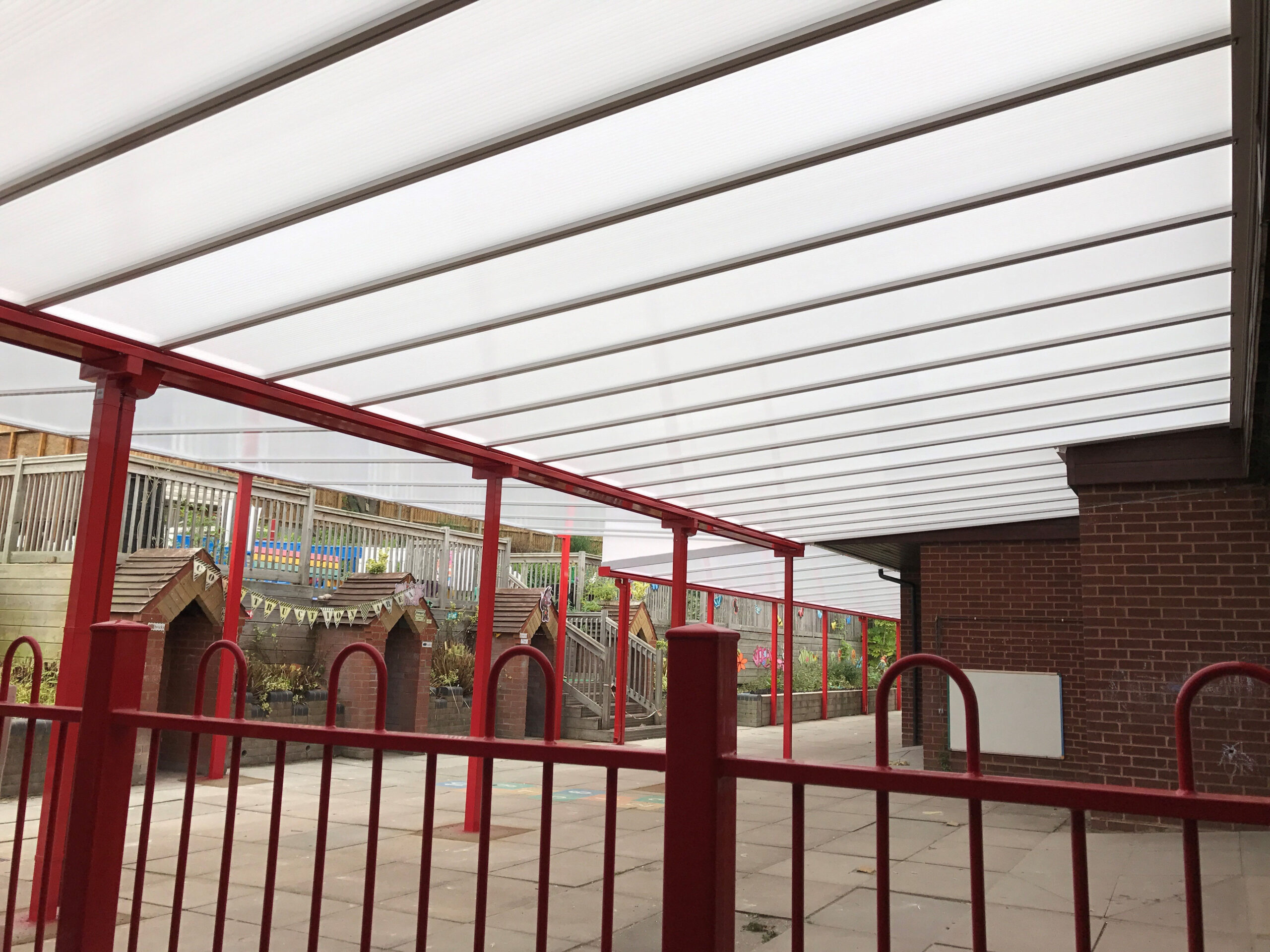 Dallow Primary School, Wall Mounted Canopy - Able Canopies Ltd
