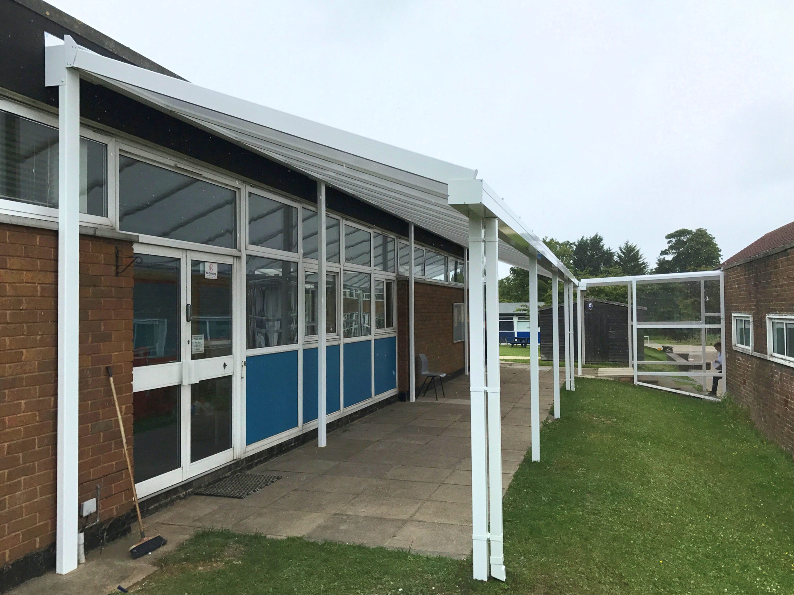 Shawley Community Primary School, Wall Mounted Canopy - Able Canopies Ltd