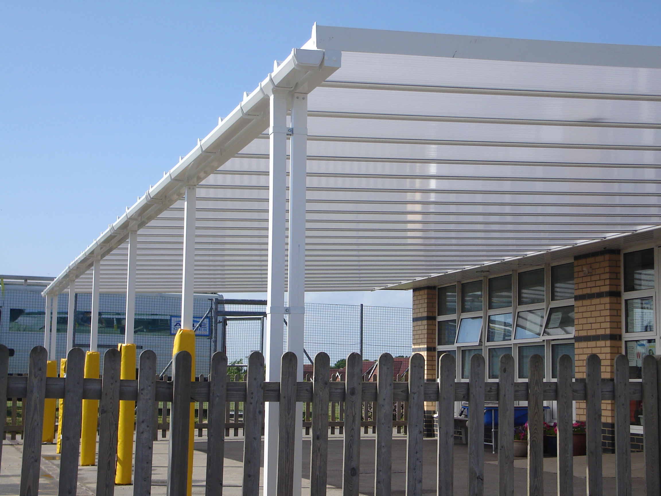 Furley Park Primary School - Wall mounted canopy - Able Canopies
