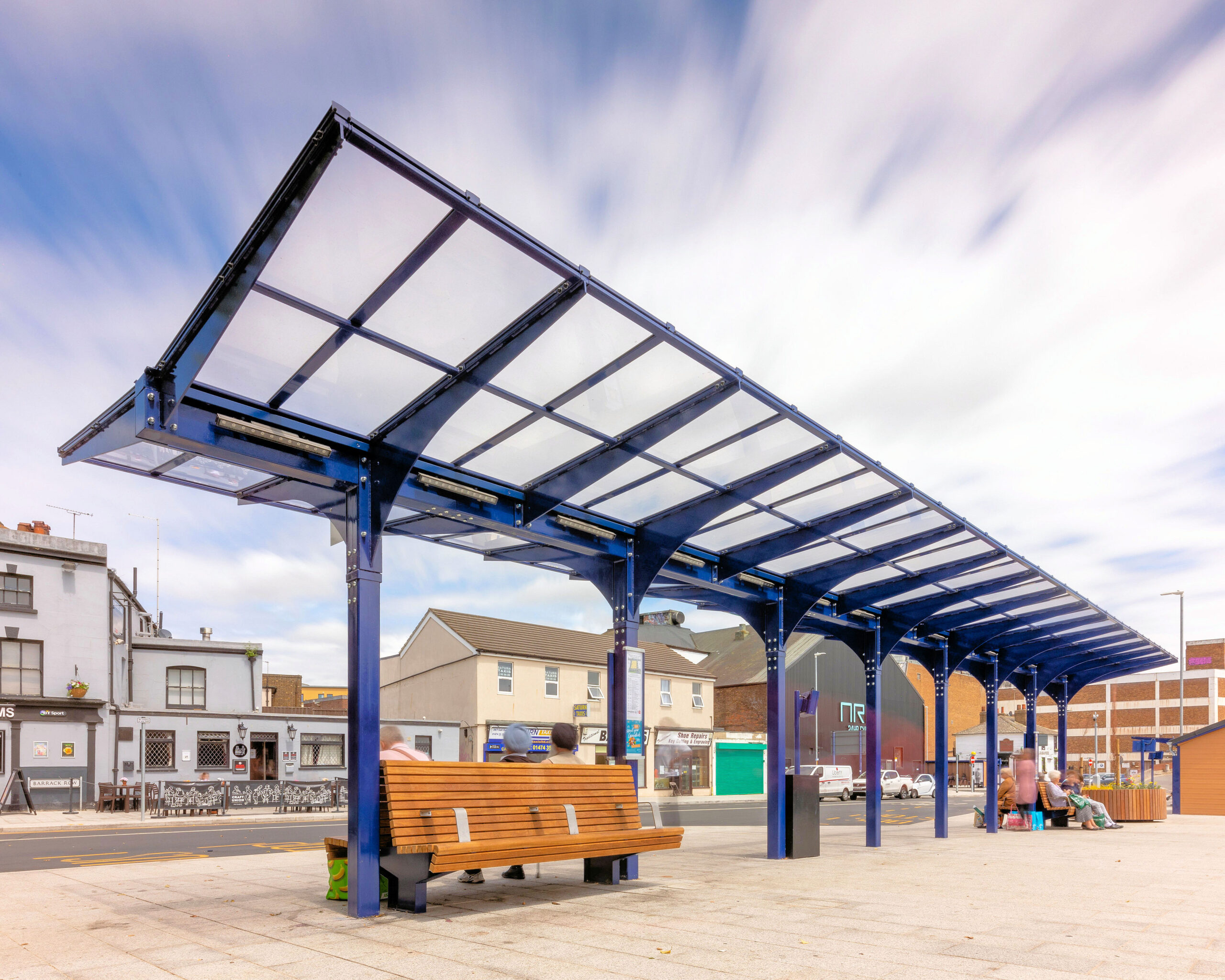 Gravesend Bus Shelter | Free Standing Canopies | Bus Shelter Canopy - Able Canopies Ltd.