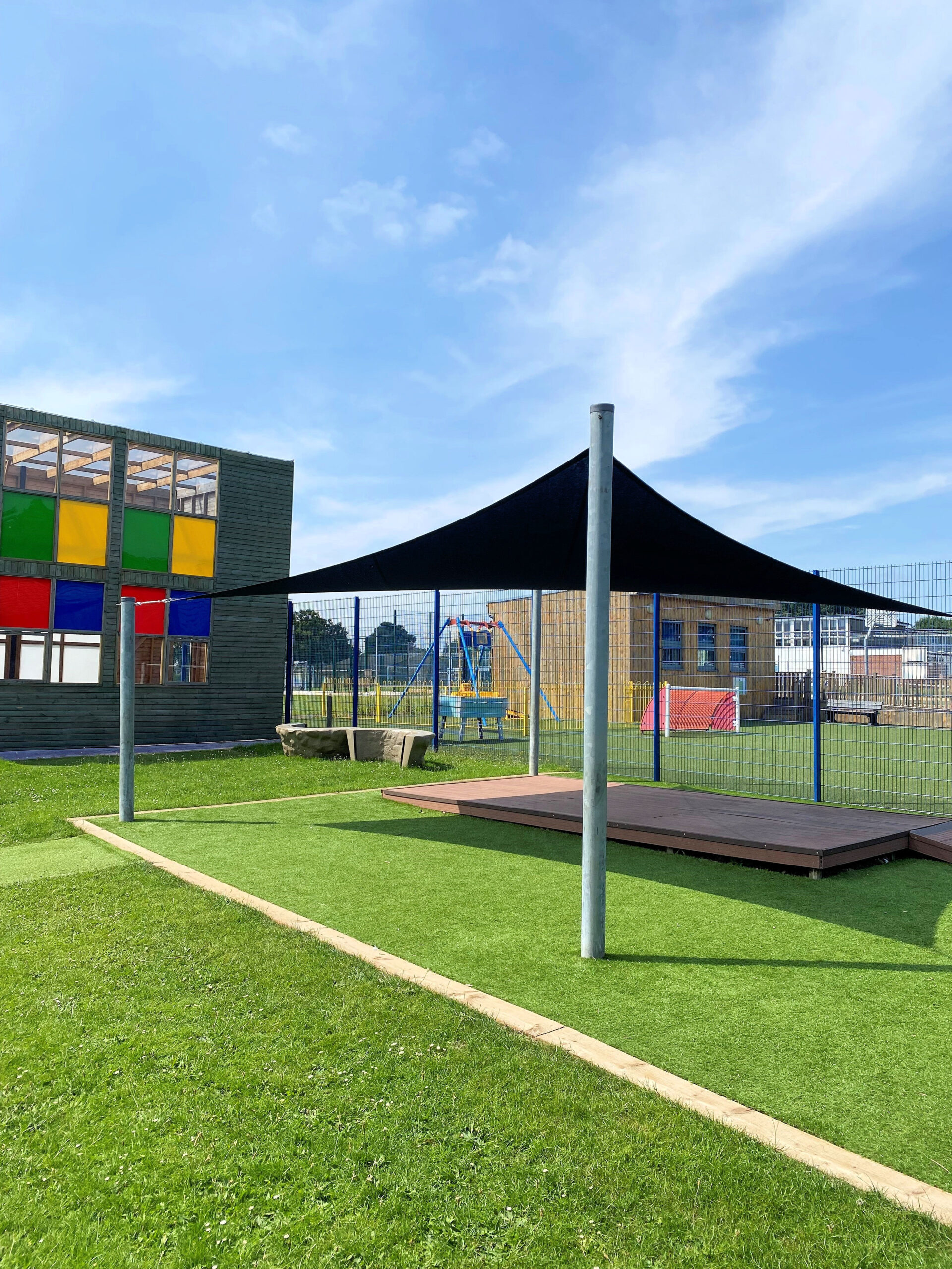 Greenside School | Shade Sail | School Canopy - Able Canopies Ltd