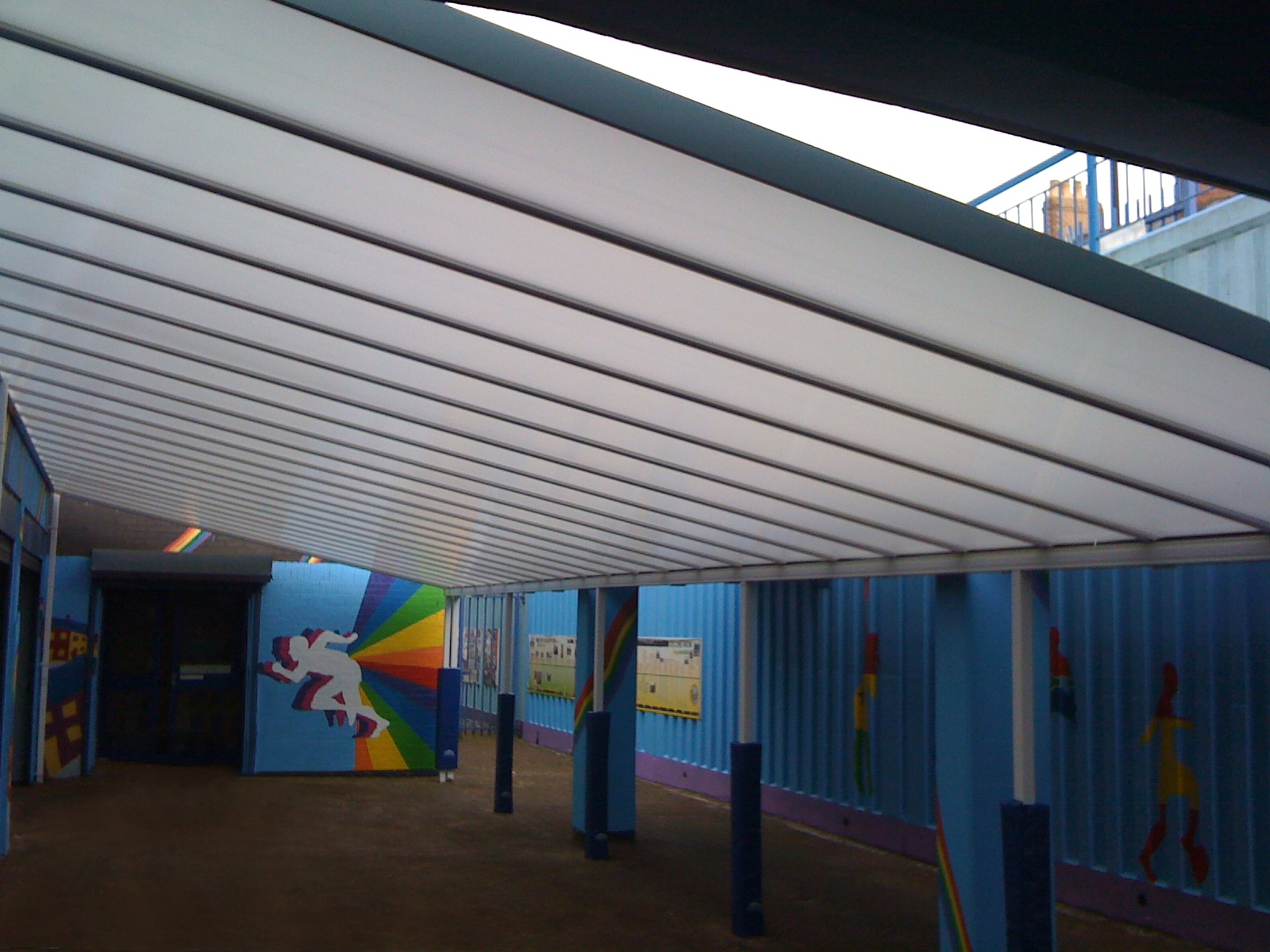 Hafod Primary School - Wall Mounted Canopy - Able Canopies