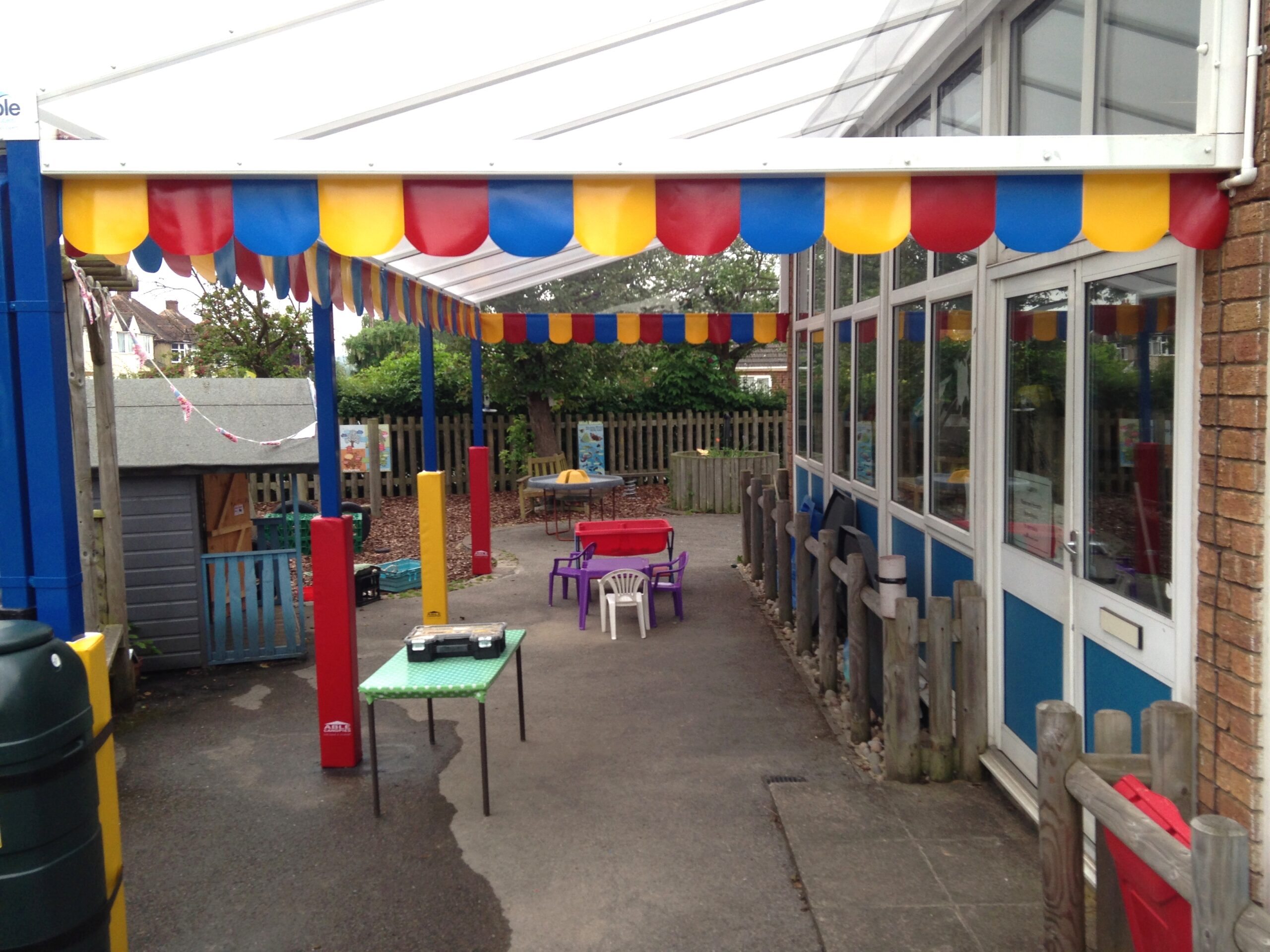 Haversham Village School, Milton Keynes - Wall Mounted Canopy - Able ...