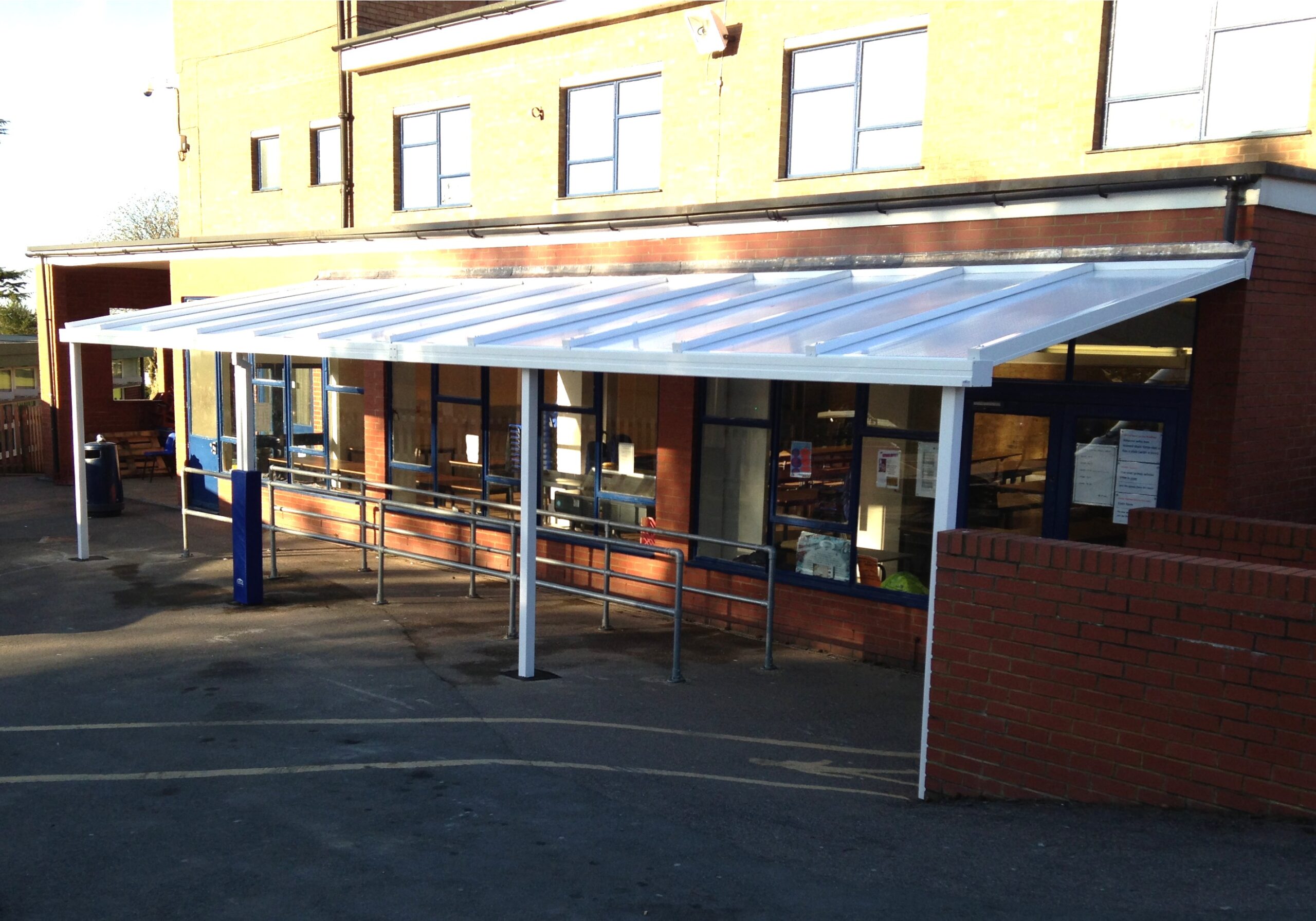 Immanuel College, Bushey - Wall Mounted Canopy - Able Canopies