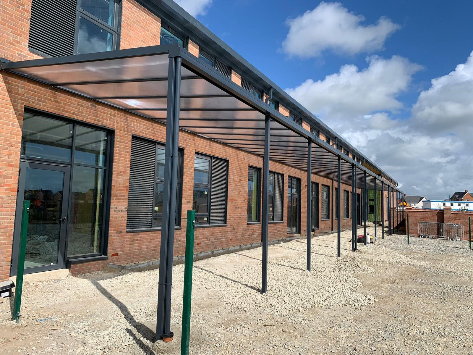 Kingsbrook View Primary Academy | Wall Mounted Canopy | School Canopy ...