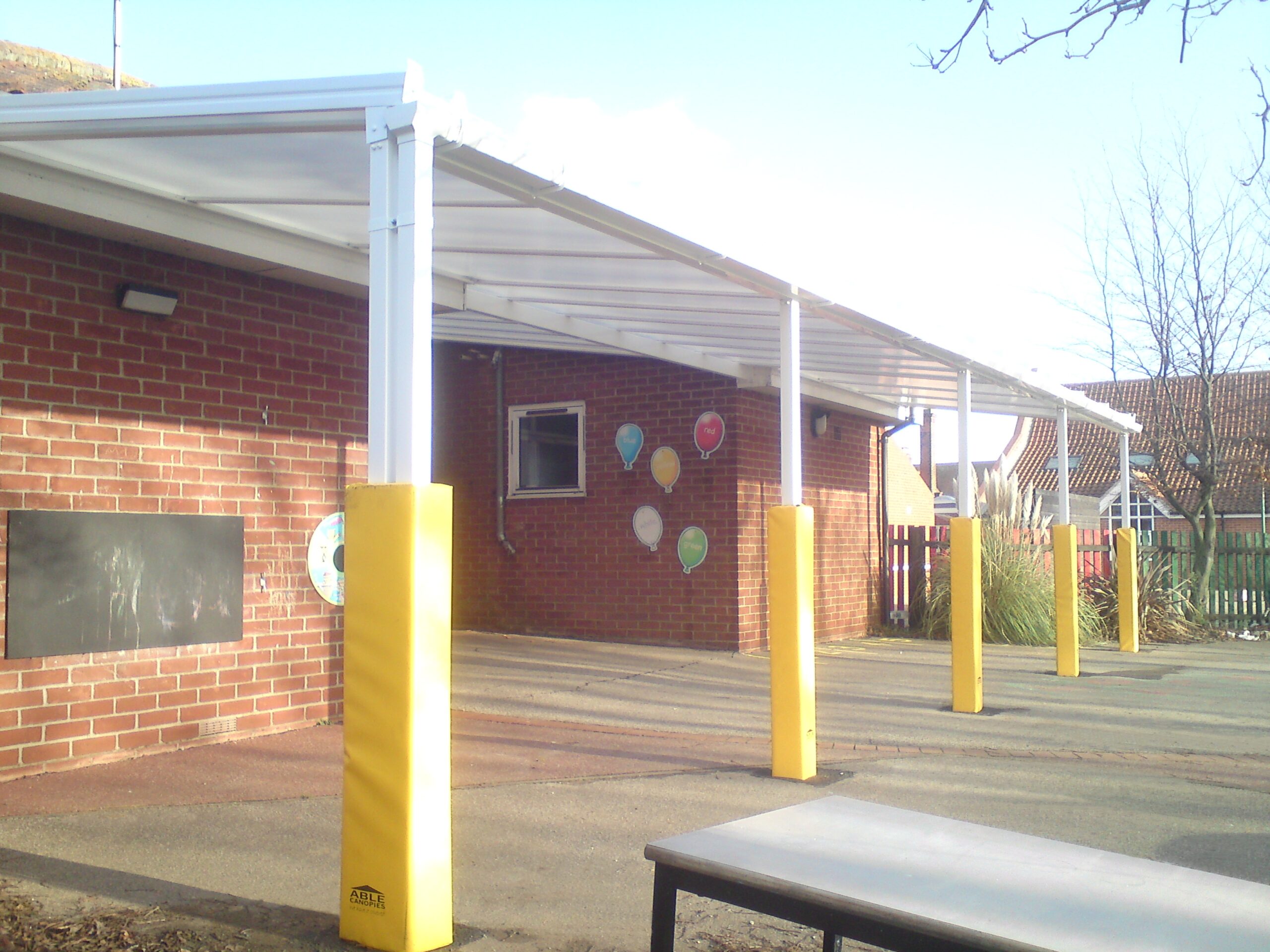 Langer Primary Academy, Felixstowe - Wall Mounted Canopy - Able Canopies