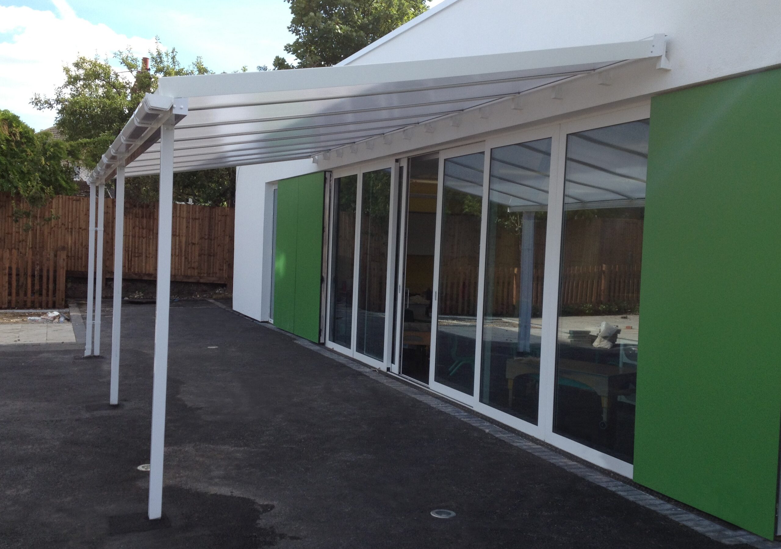 Liberty Primary School, Micham - Wall Mounted Canopy - Able Canopies