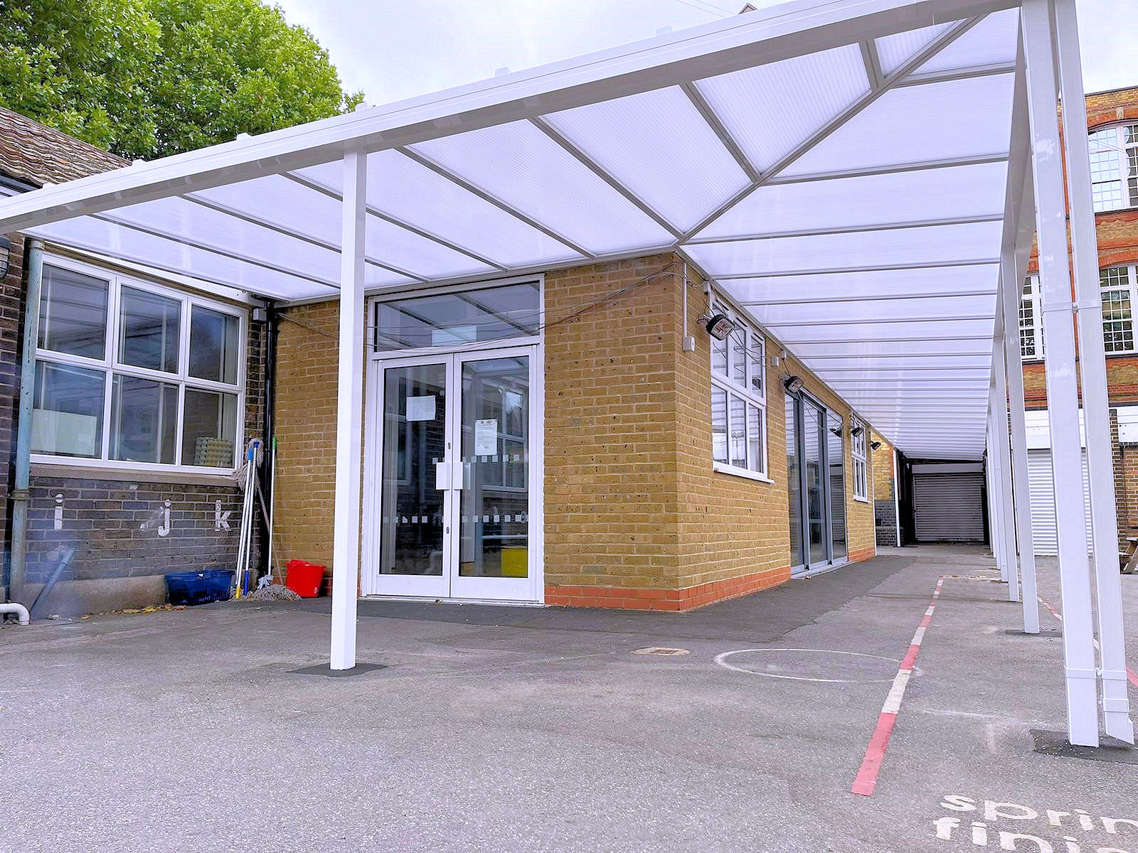 New City Primary School | School Canopy | Wall Mounted Canopy - Able ...
