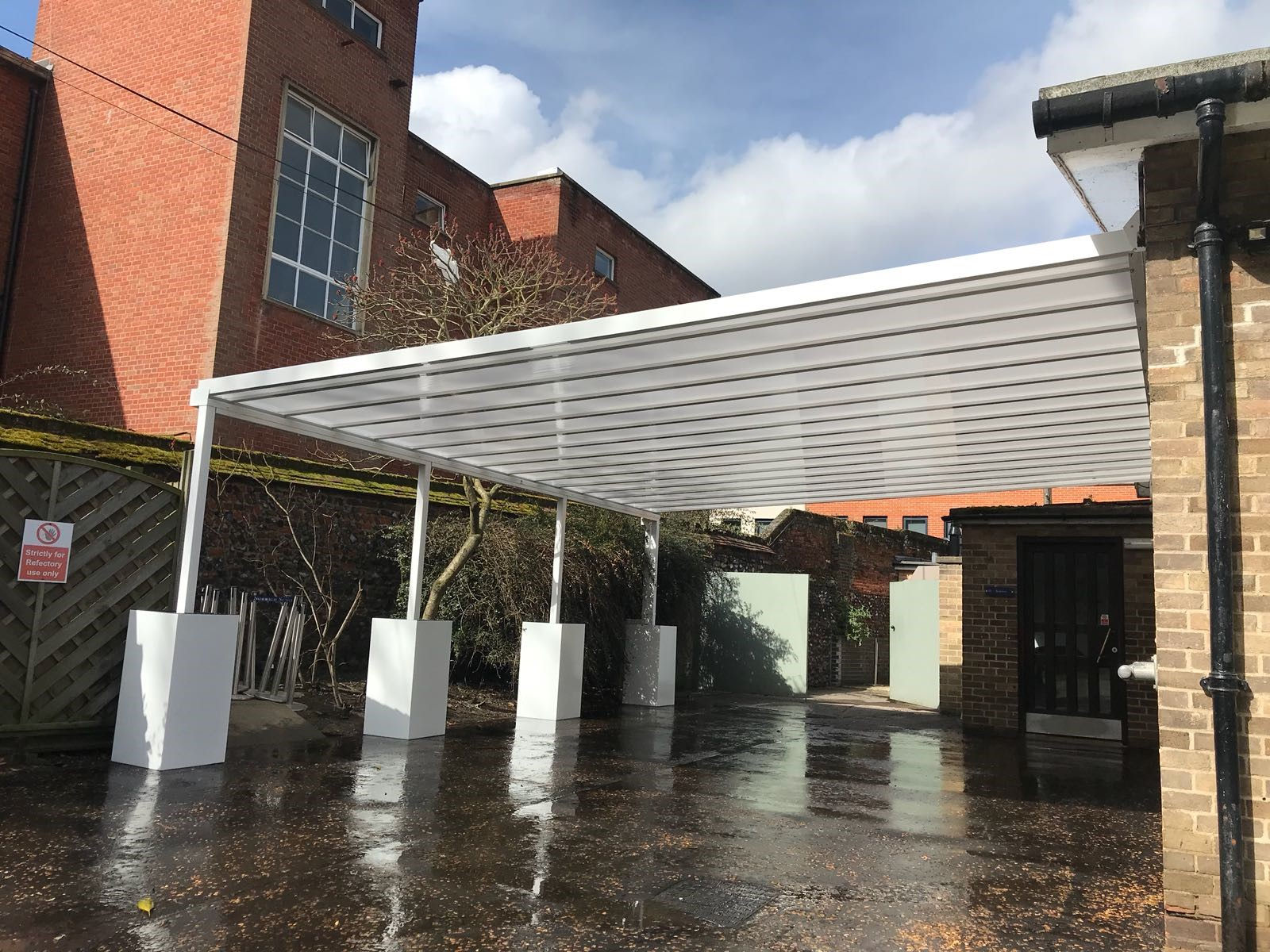 The Norwich School, Wall Mounted Canopy - Able Canopies Ltd