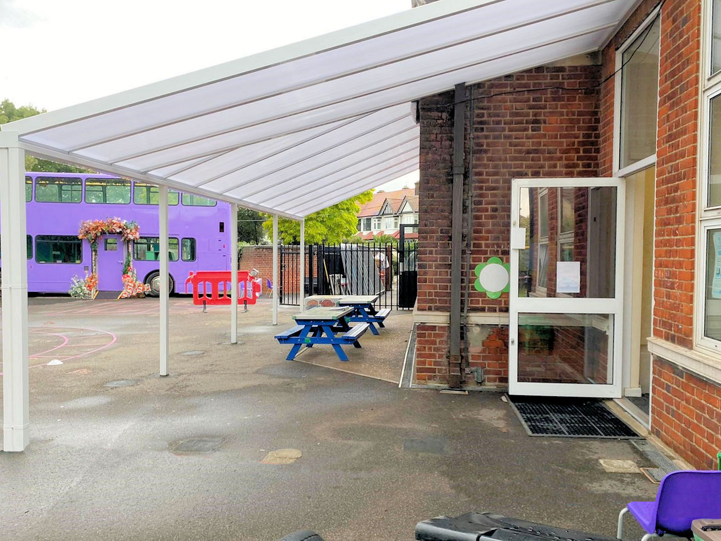 Parkside Primary School | School Canopy | Wall Mounted Canopy - Wall ...