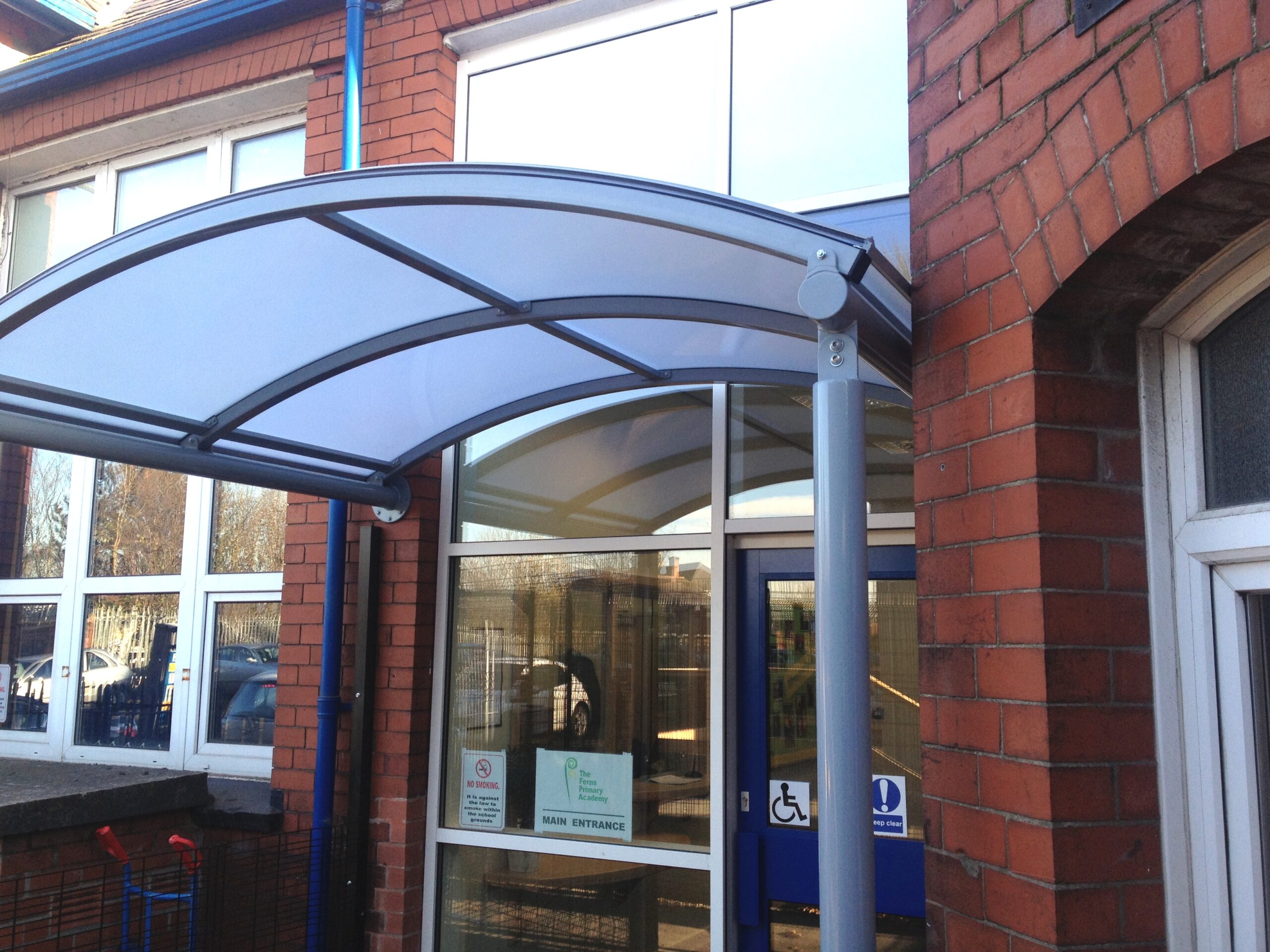 Plodder Lane Primary School, Bolton - Entrance Canopy - Able Canopies