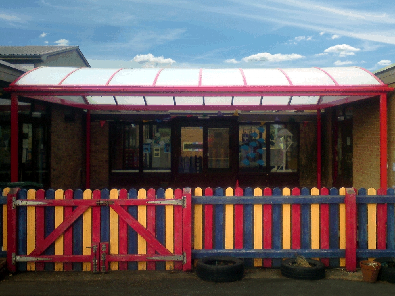 Portway Infant School, Derby - Free Standing Canopy - Able Canopies