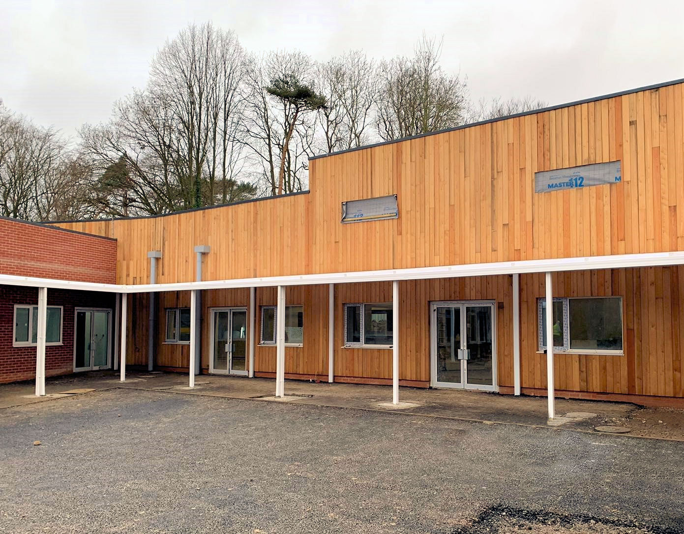 Ramsden Hall Academy | Wall Mounted Canopy | School Canopies | Able ...