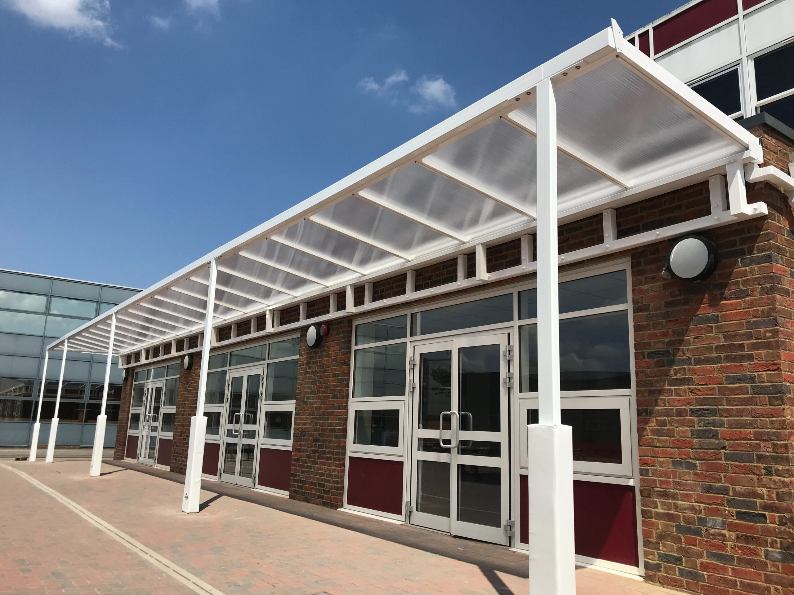 Sir Henry Floyd Grammar School, Wall Mounted Canopy - Able Canopies Ltd