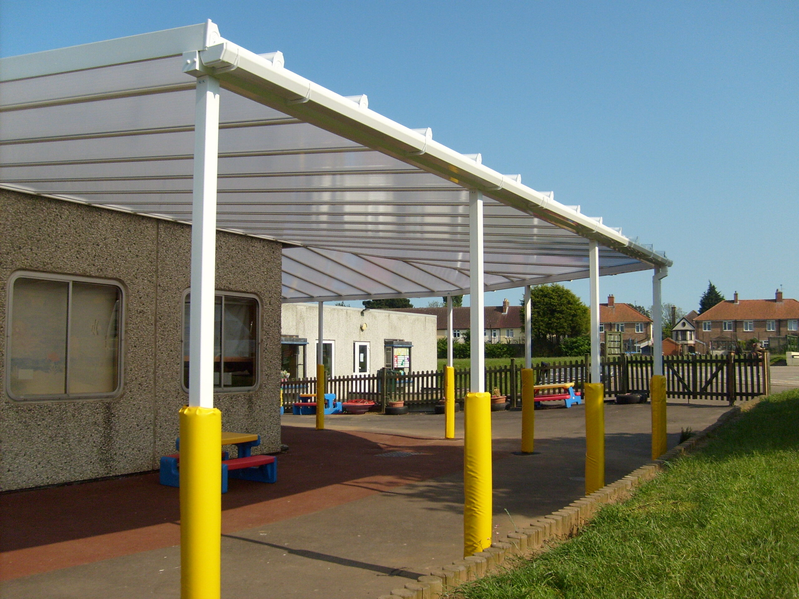 Spring Meadow Primary School, Harwich - Wall Mounted Canopy - Able Canopies