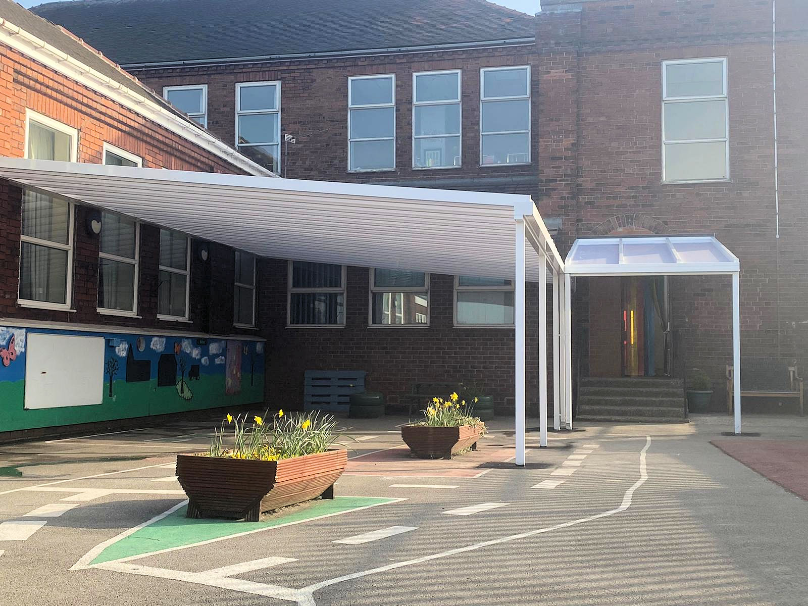 St Gerard Catholic Primary School | Wall Mounted Canopies | School ...