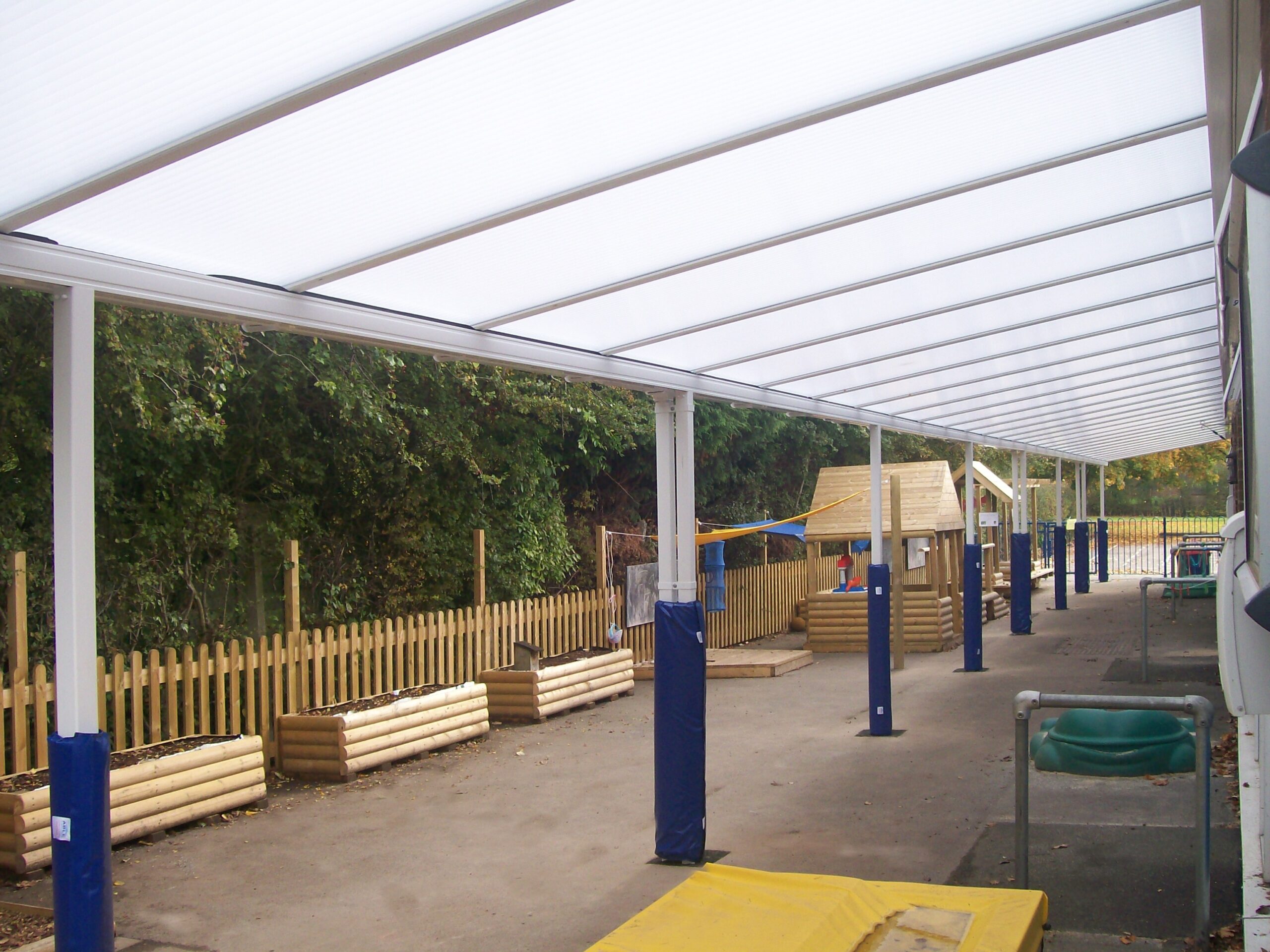 St Michaels First School, Stone - Wall Mounted Canopy - Able Canopies