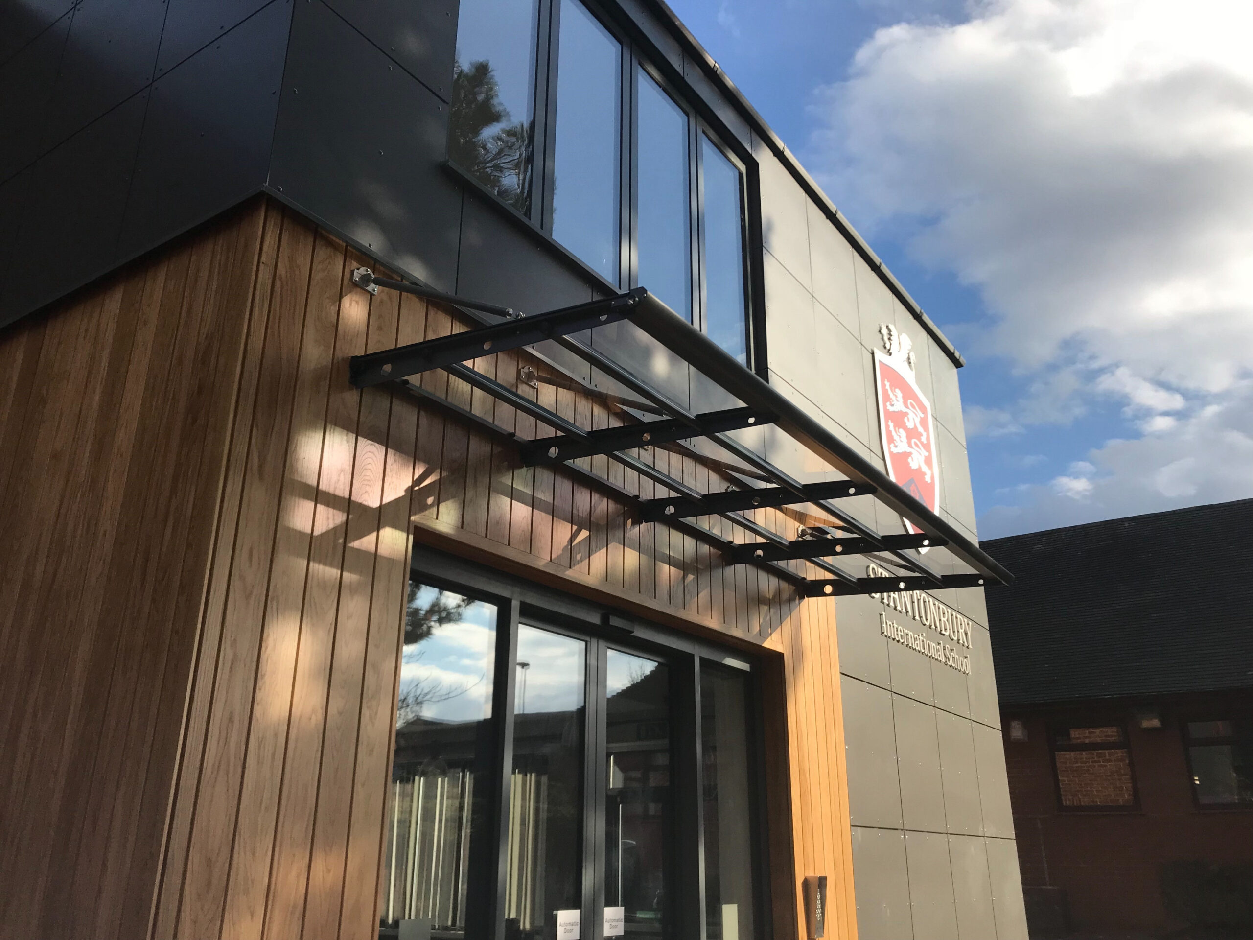 Stantonbury Campus School, Entrance Canopy - Able Canopies Ltd