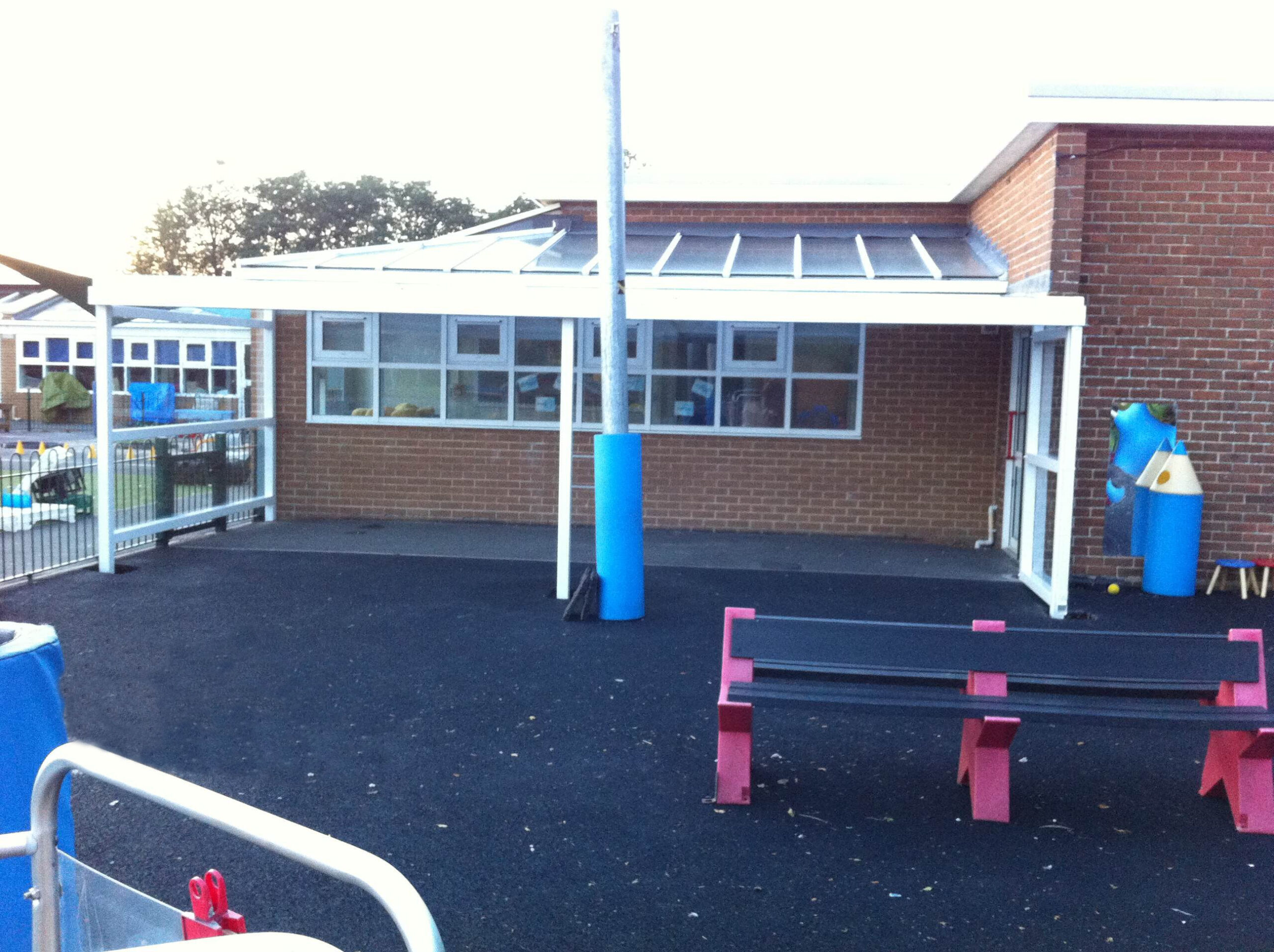 Swindon Academy - Wall Mounted Canopy - Able Canopies Ltd