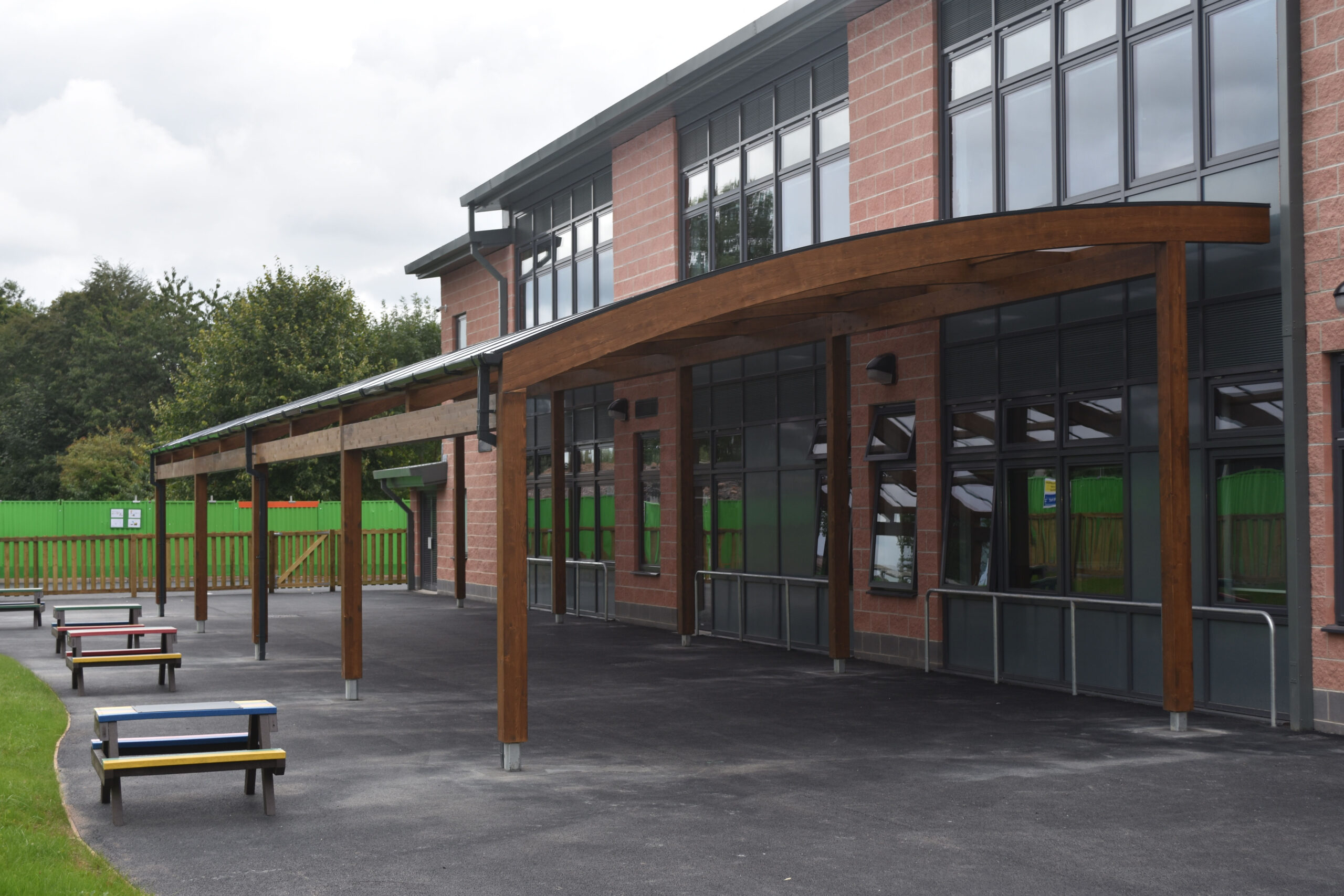 The Castle Primary School, Timber Canopy - Able Canopies Ltd