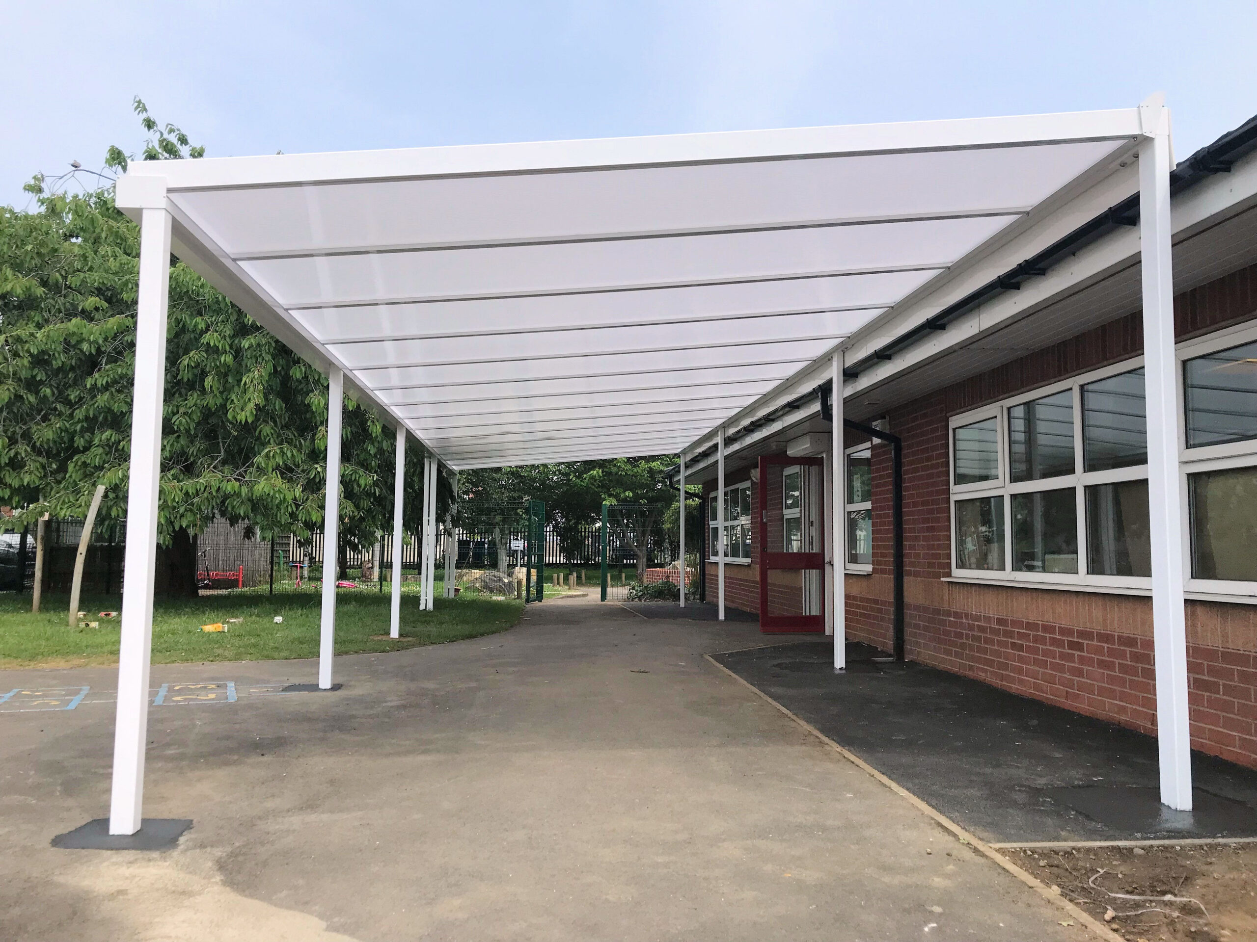 Tranmoor Primary School, Two Canopy Installation - Able Canopies Ltd