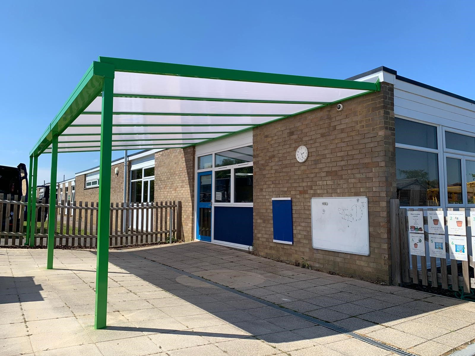 Trinity CEVA Primary School | Wall Mounted Canopy | School Canopy ...
