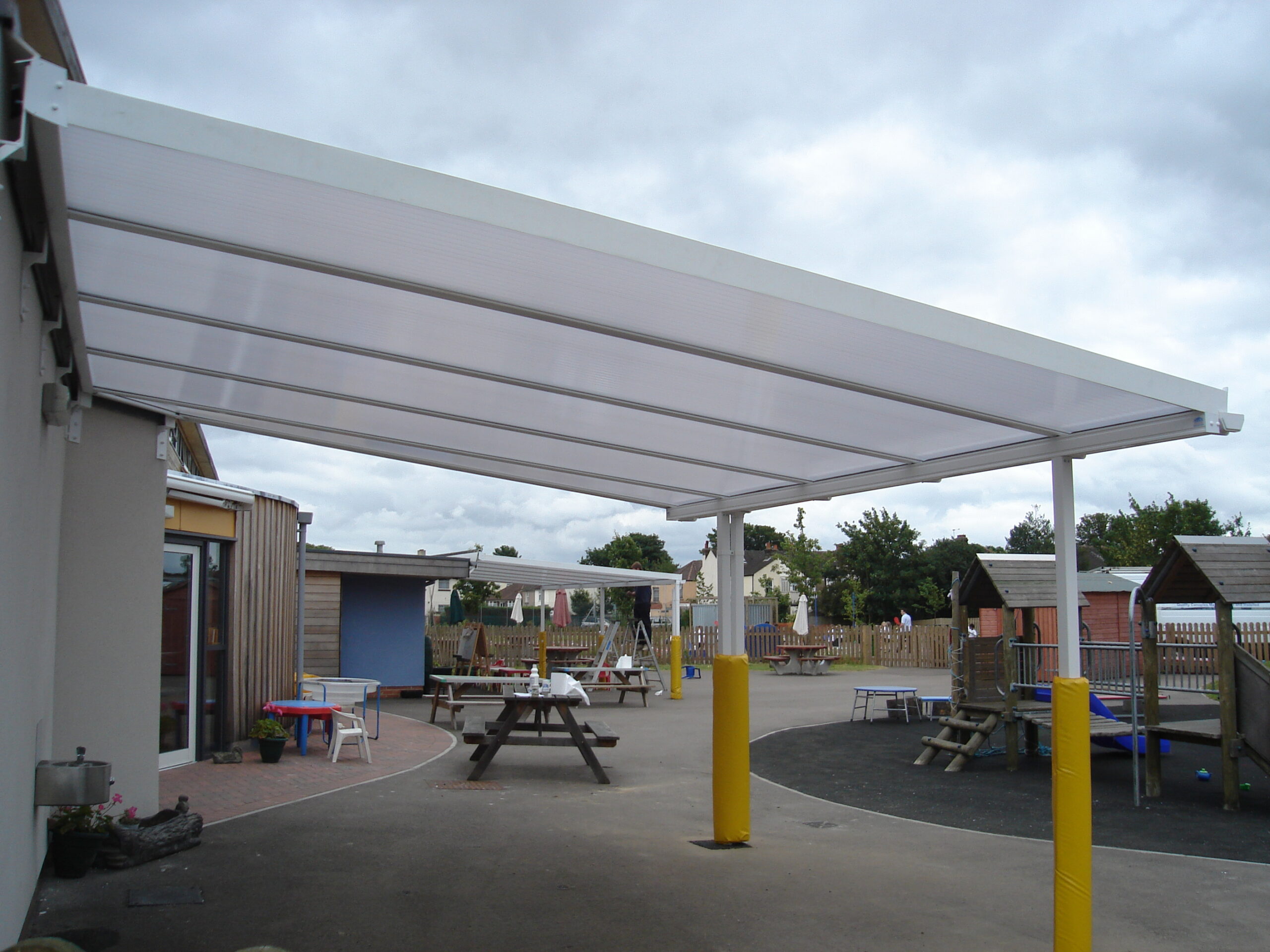Upland Primary School, Bexleyheath - Wall Mounted Canopy - Able Canopies