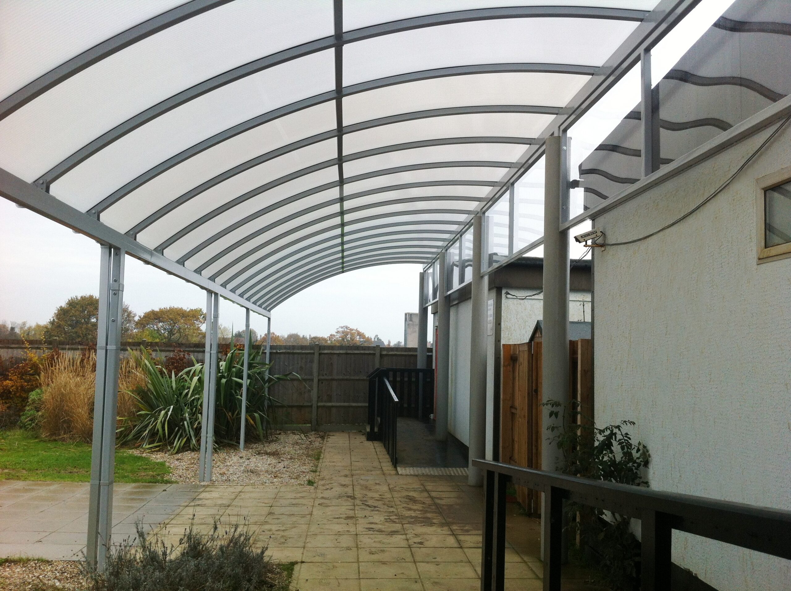 White Hall Academy, Essex - Bespoke Walkway - Able Canopies Ltd.