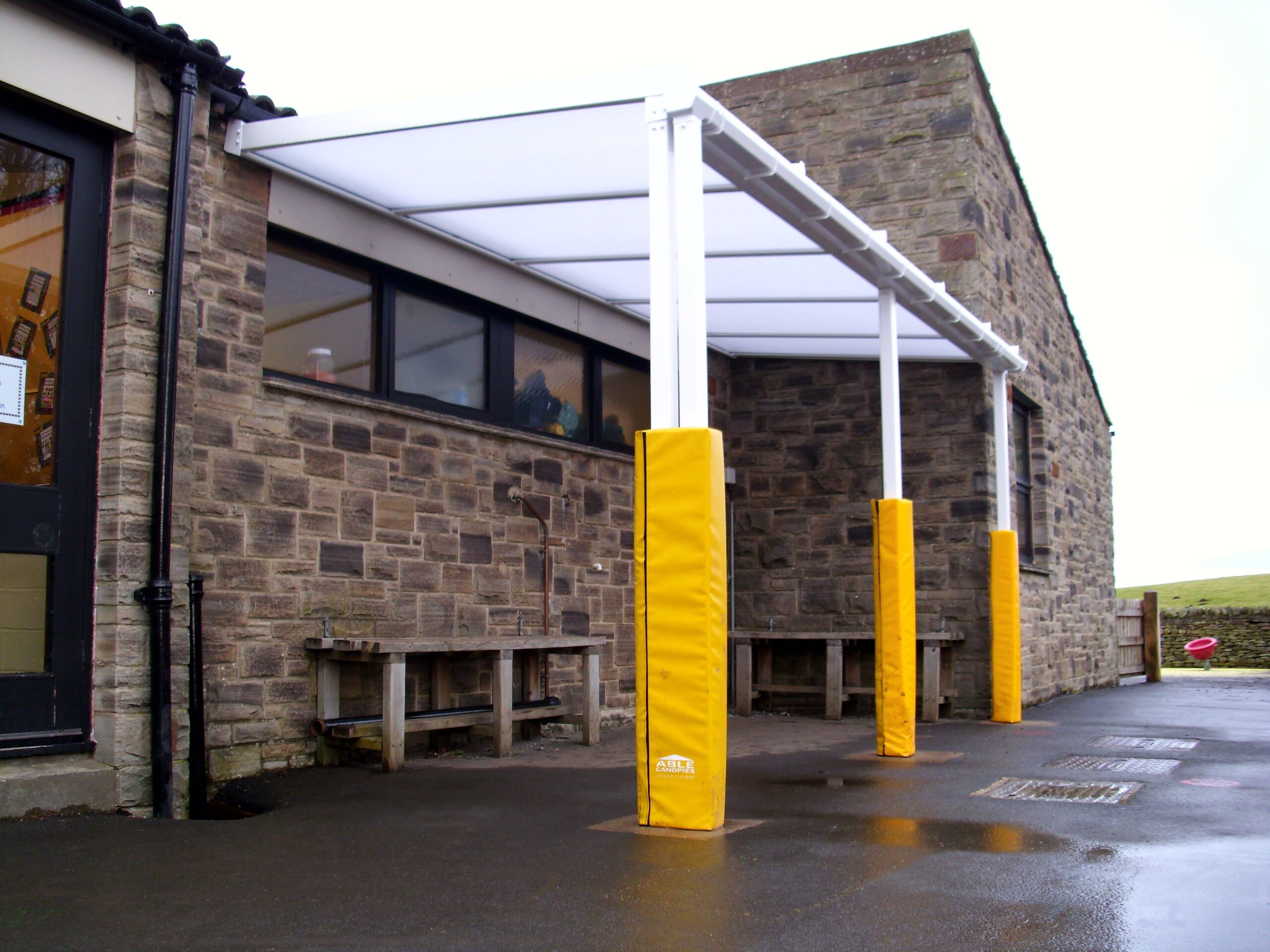 Whitley Chapel CE First School - Wall Mounted Canopy - Able Canopies
