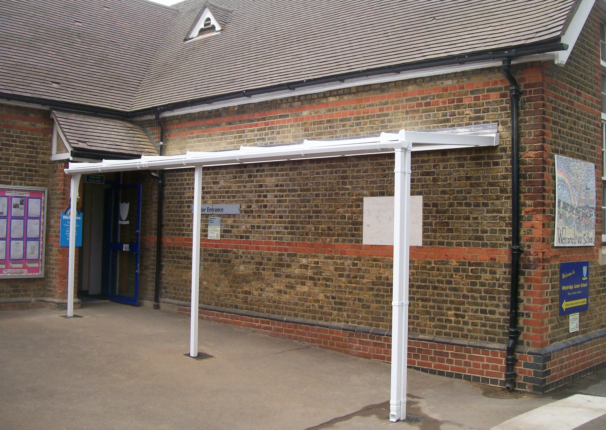 Whybridge Junior School, Rainham - Wall Mounted Canopy - Able Canopies