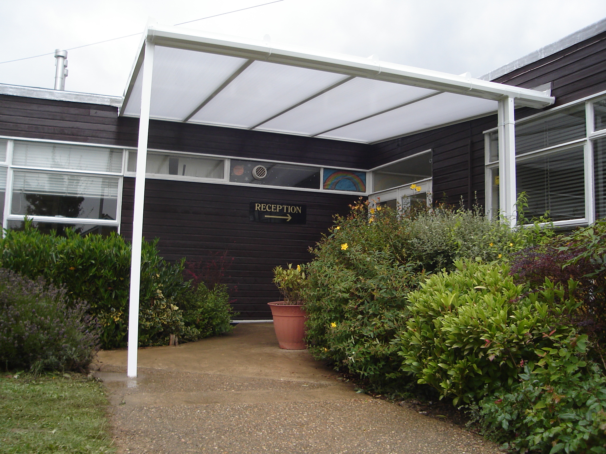 Wood End School - Wall Mounted Entrance Canopy - Hertsfordshire