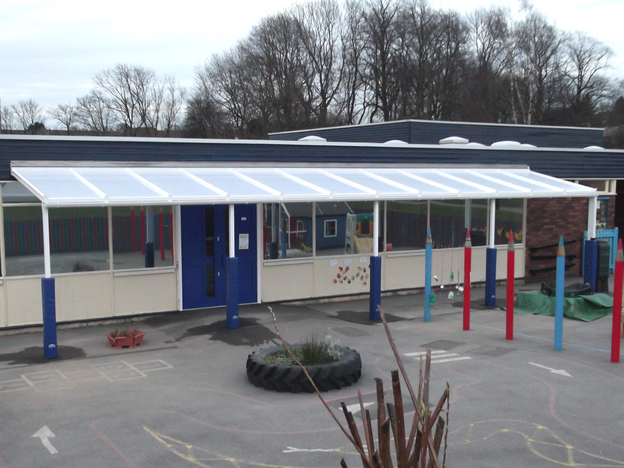 Woodley Primary School - Wall Mounted Canopy - Stockport