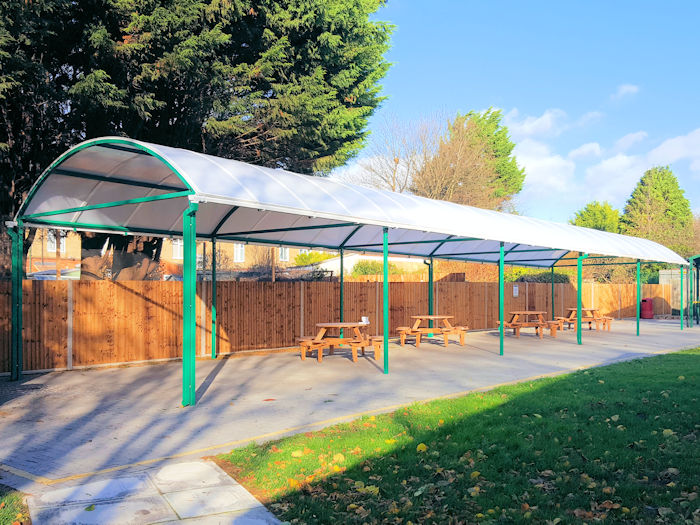 Outdoor Dining Canopies for Schools | Canopies | UK Canopy Experts