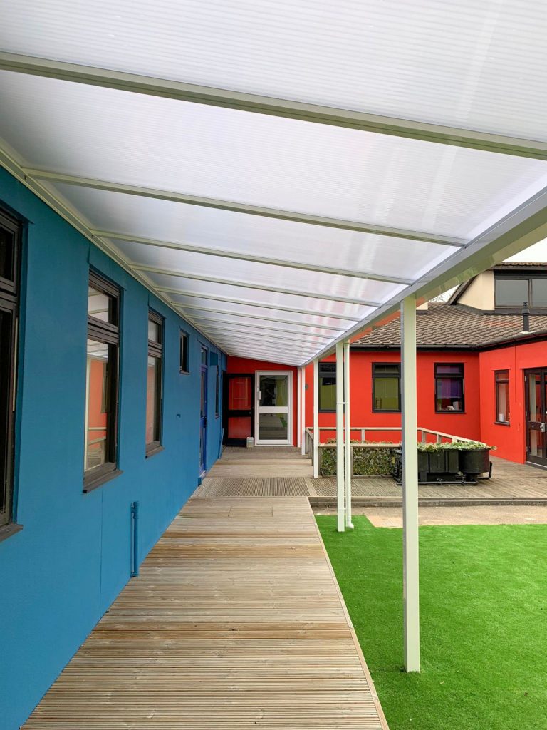 Rush Green Primary School- London- Wall Mounted Canopies - Able ...