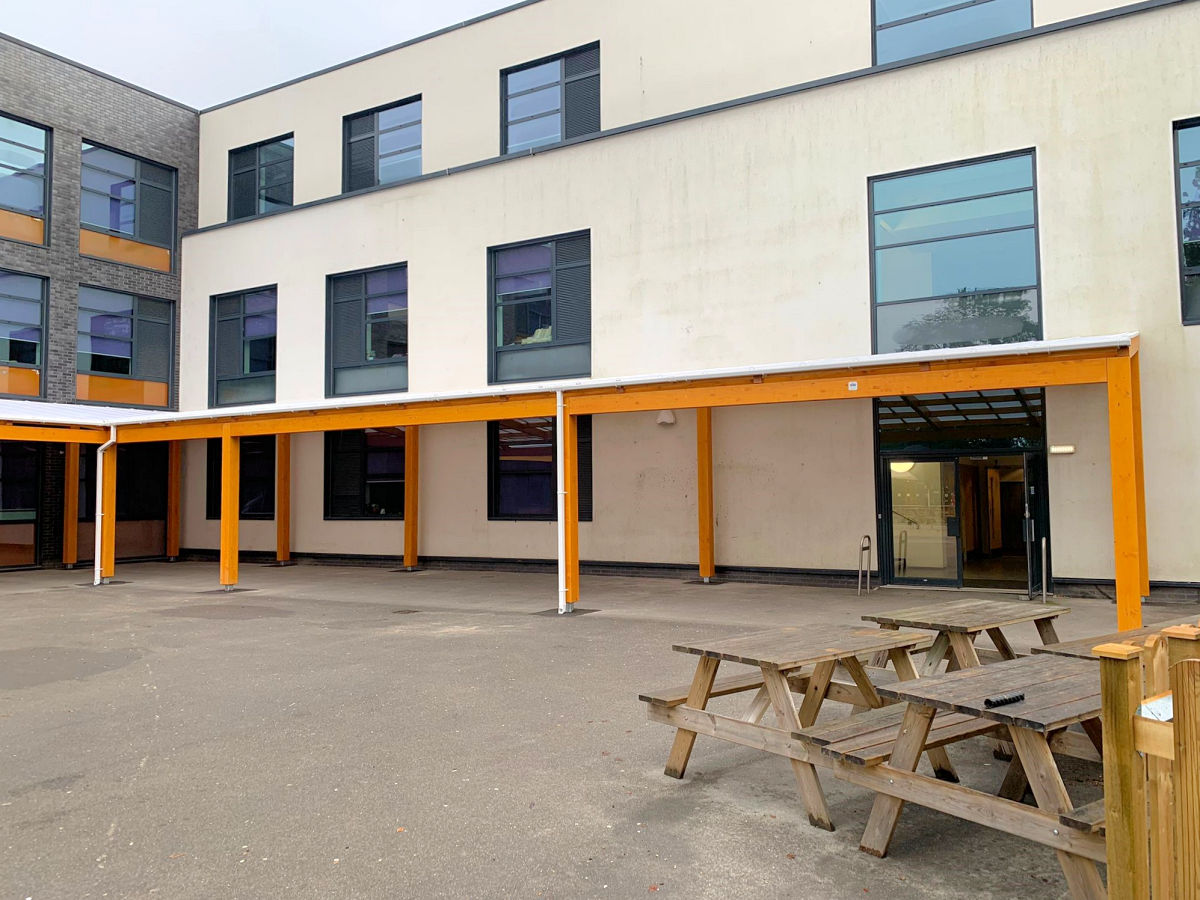 Trinity School in Sevenoaks -Tarnhow Mono Free Standing Canopy