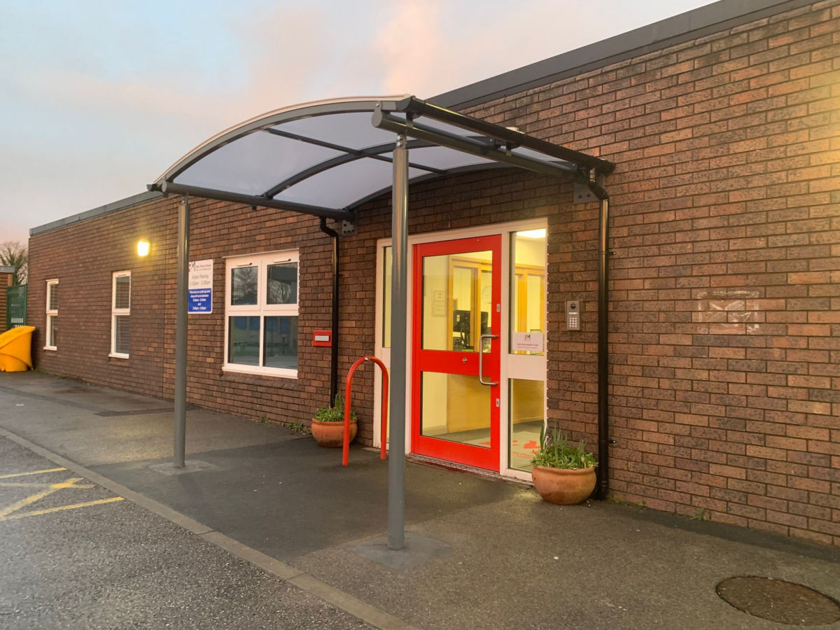 Red Marsh Special School, Lancashire - Entrance Canopy.