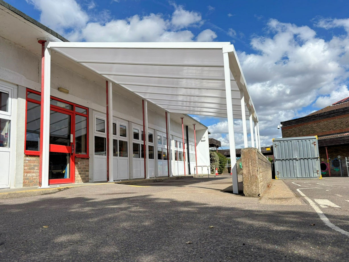 Hilldene Primary School - Wall Mounted Canopies
